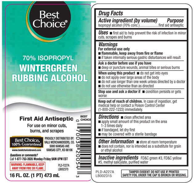 Isopropyl Rubbing Alcohol 70 Percent Wintergreen (liquid) Best Choice ... Isopropyl Rubbing Alcohol 70 Percent Wintergreen (liquid) Best Choice ...