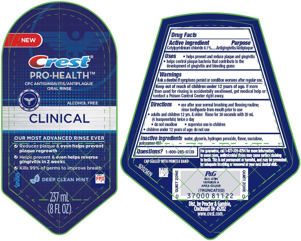 Crest Pro-Health Clinical (rinse) The Procter & Gamble Manufacturing ... Crest Pro-Health Clinical (rinse) The Procter & Gamble Manufacturing ...