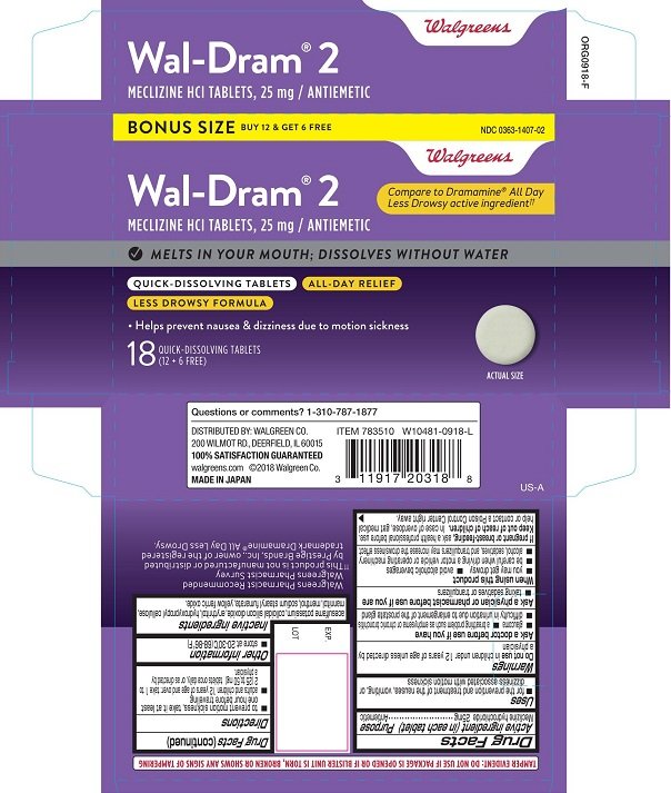 Wal Dram 2 Quick Dissolving Tablet Orally Disintegrating Walgreen Co