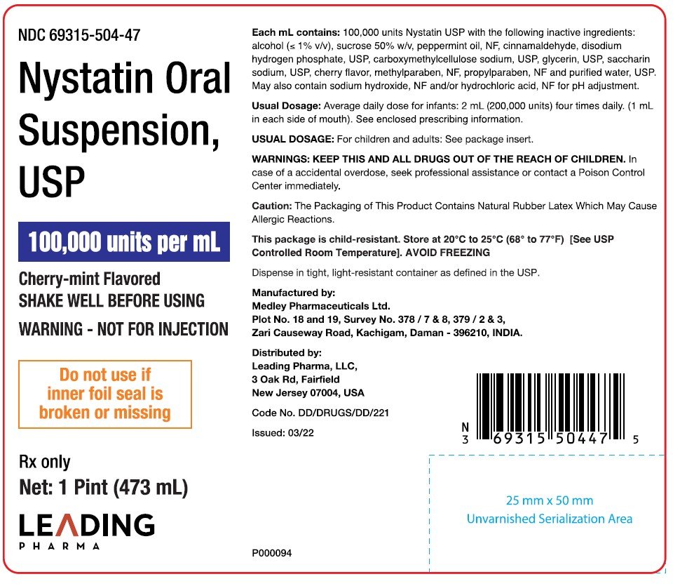 Nystatin Oral Suspension Package Insert