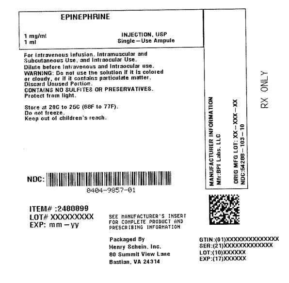 Epinephrine Concentrate Injection: Package Insert / Prescribing Info Epinephrine Concentrate Injection: Package Insert / Prescribing Info