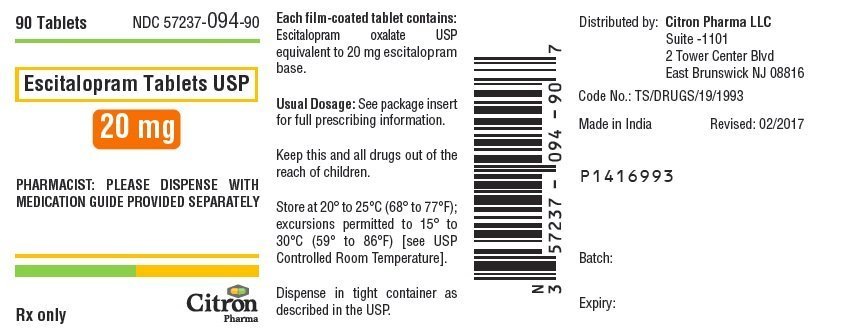 Escitalopram Tablets Fda Prescribing Information Side Effects And Uses